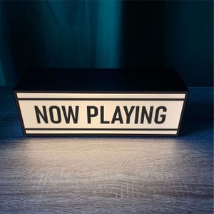 Now Playing Sign Table Light Box Table Decor Illuminated Recording Sign ...