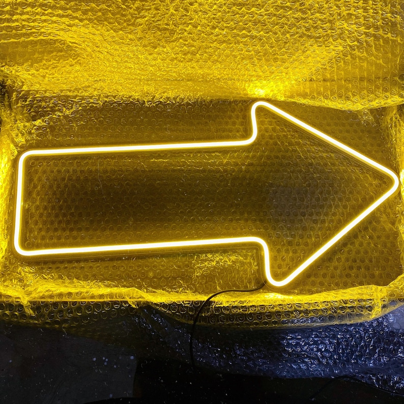 Direction Arrow LED Neon Sign Navigation Arrow Wall Decor for | Etsy