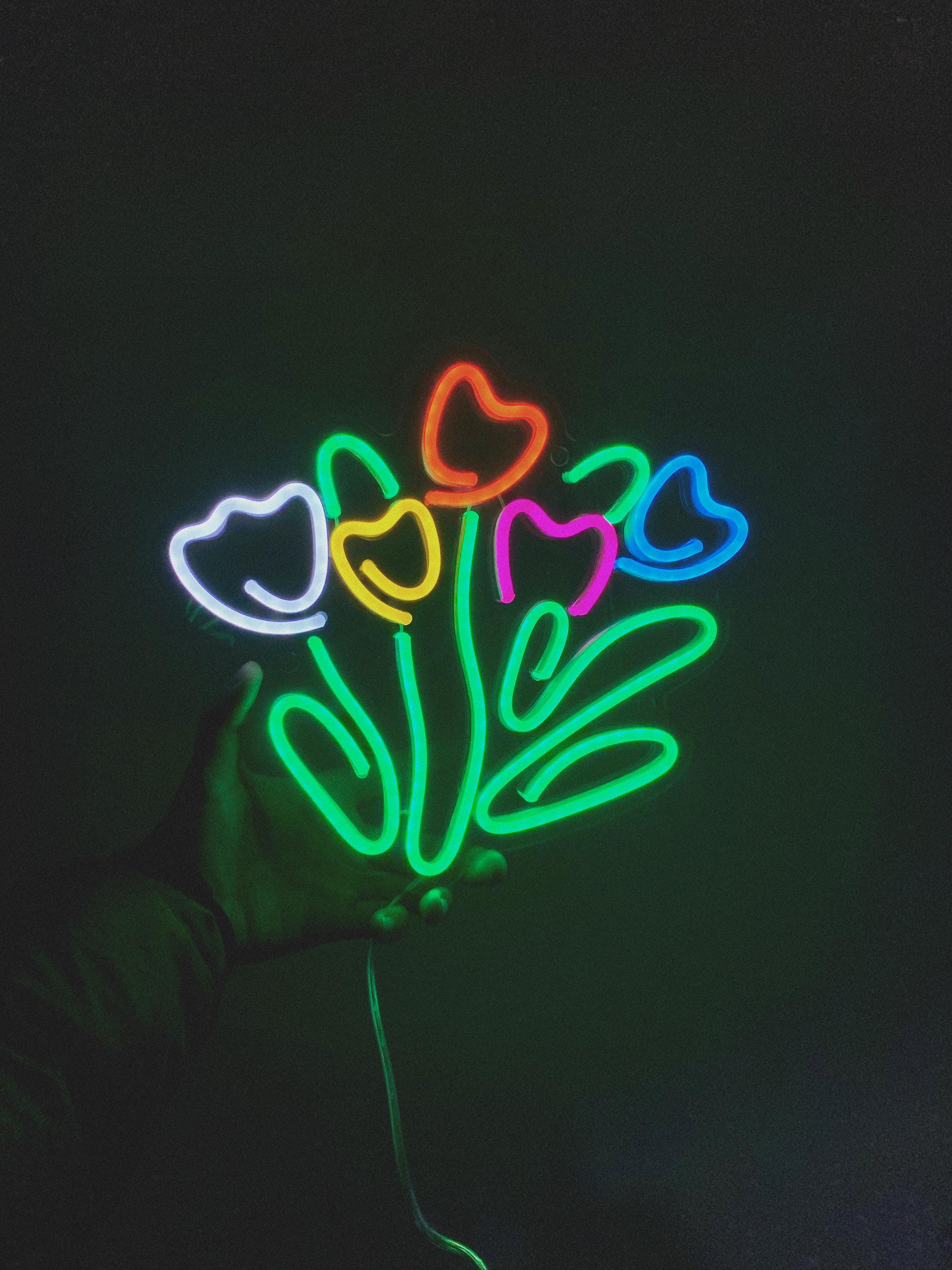 Colorful Tulip LED Neon Sign - Perfect Floral Home Decor - Etsy