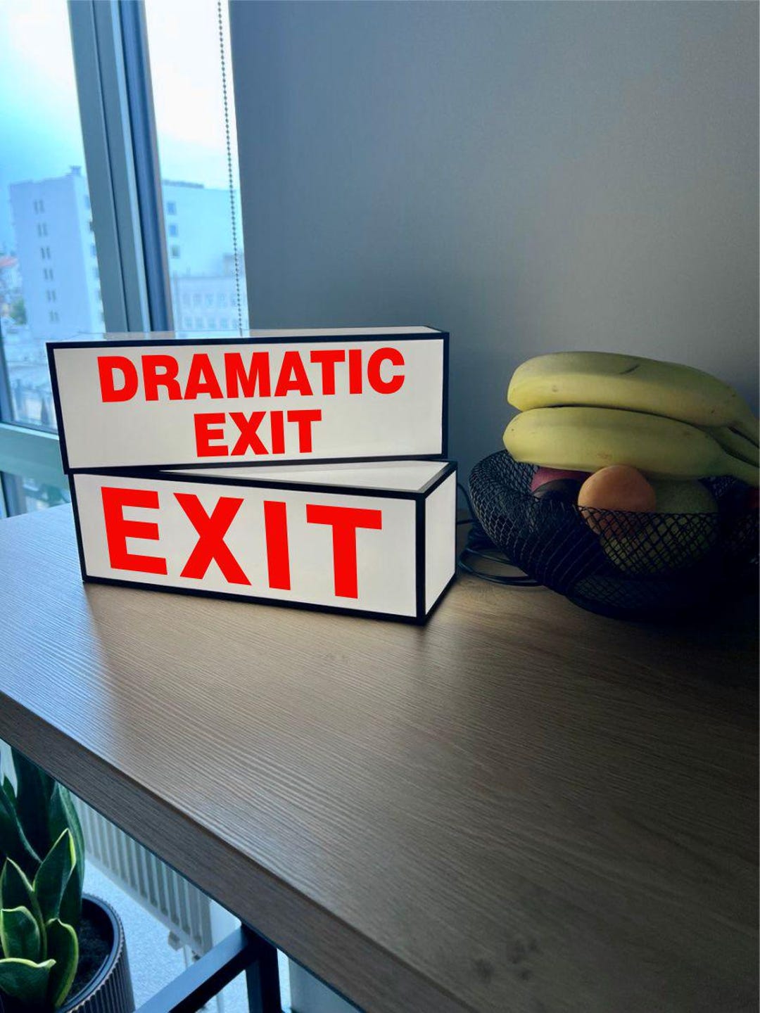 Dramatic Exit Light Box | Funny USB LED Sign | Bold Statement Light ...