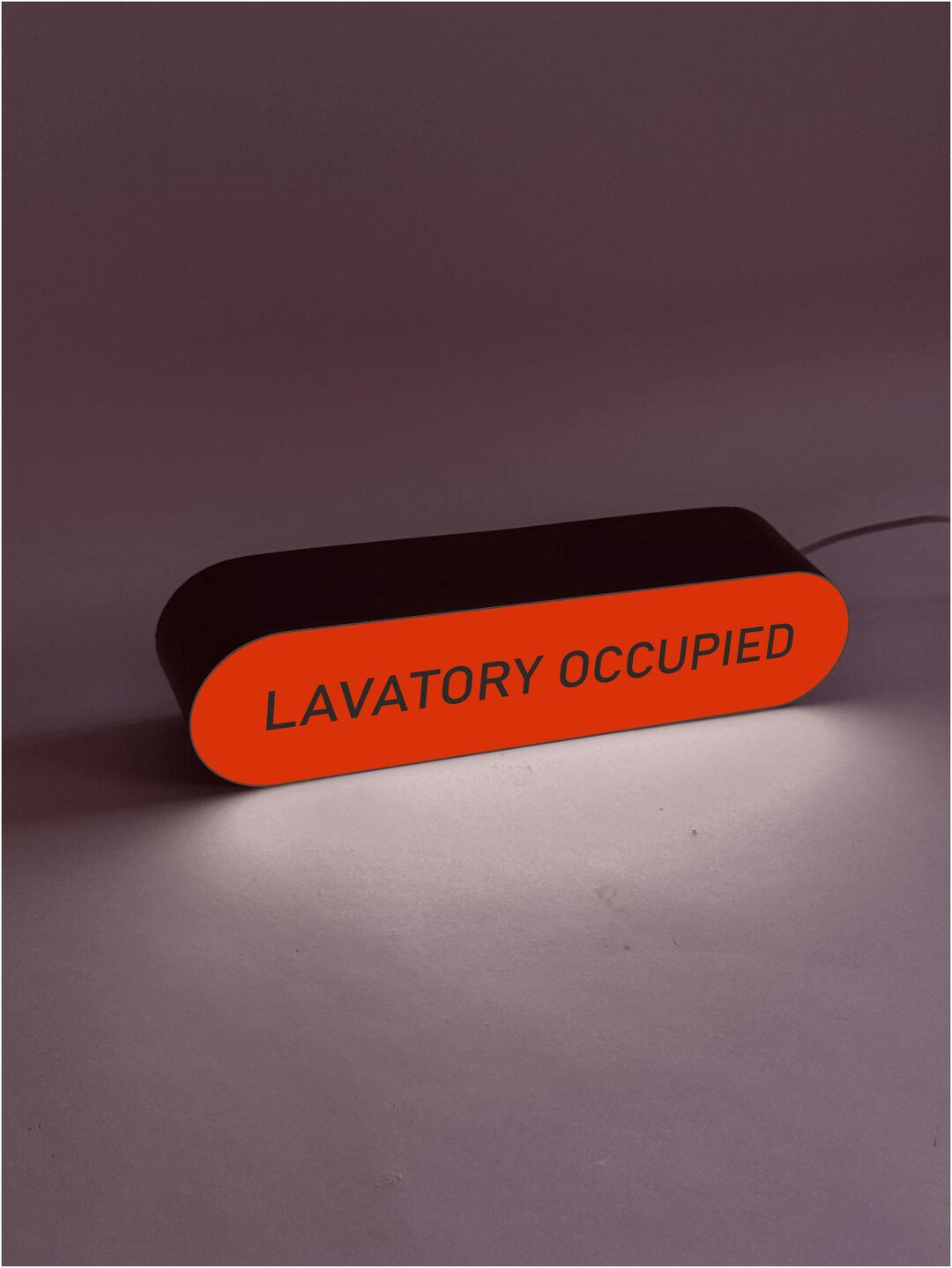 Lavatory Occupied Lamp | Travel Art Home Decor | Small Table Lamp ...