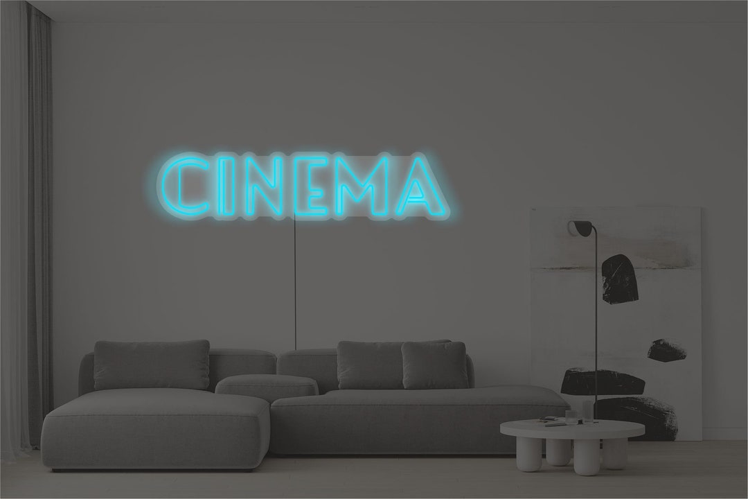 Cinema LED Neon Sign | Movie Room Wall Art | Theater Gifts - Etsy