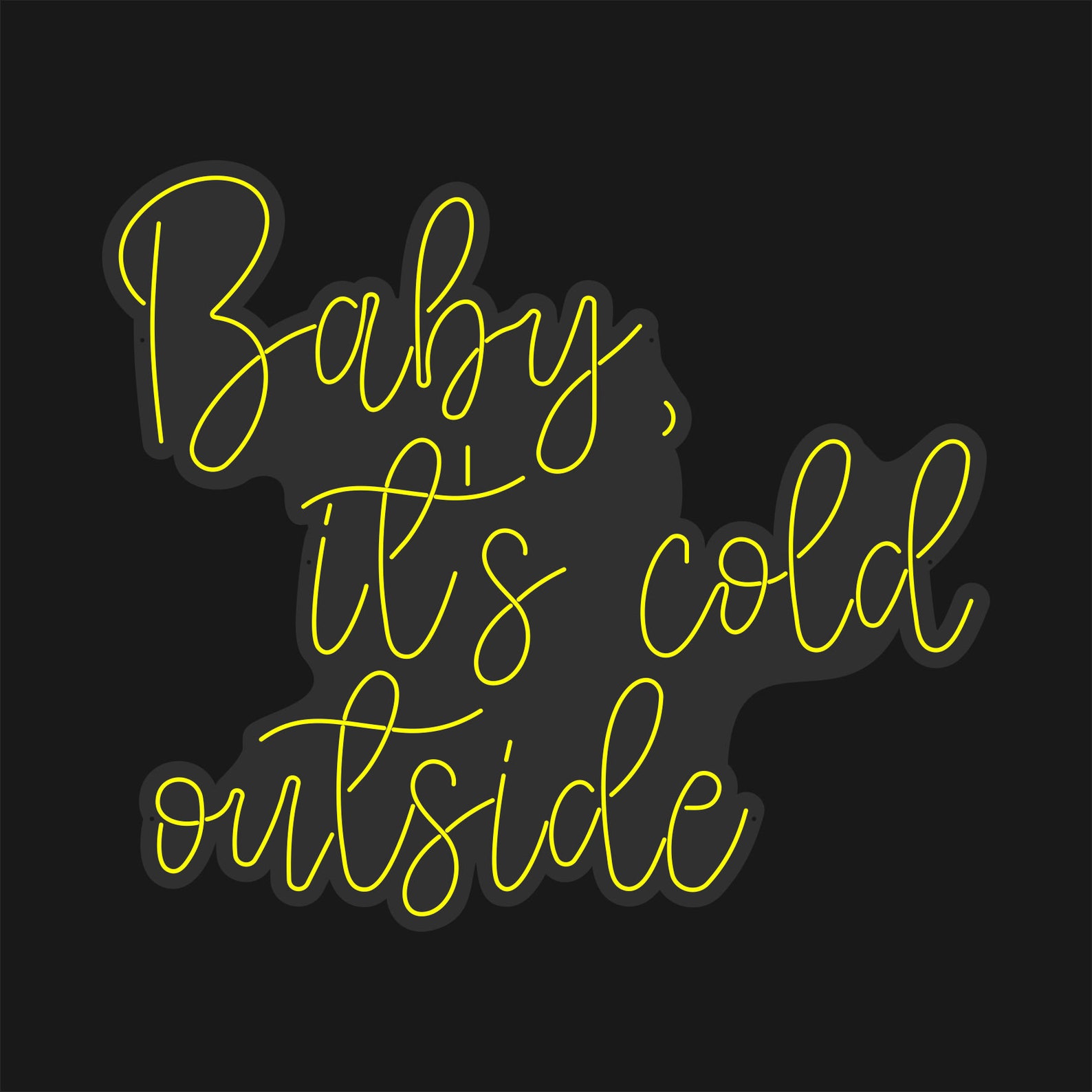 Baby It's Cold Outside LED Neon Sign Winter Holidays - Etsy