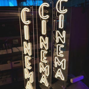 Cinema LED Neon Sign - Lighted Movie Room Decor - Unique Theater Gifts ...