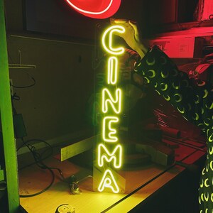 Cinema LED Neon Sign | Movie Room Wall Art | Theater Gifts - Etsy