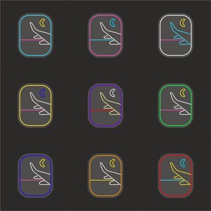 Plane Window Led Neon Sign | Travel Art Home Decor | Sunset &sunrise ...