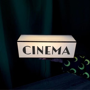 Acrylic Cinema Light Box Small Table Lamp for Movie Night Decor USB ...