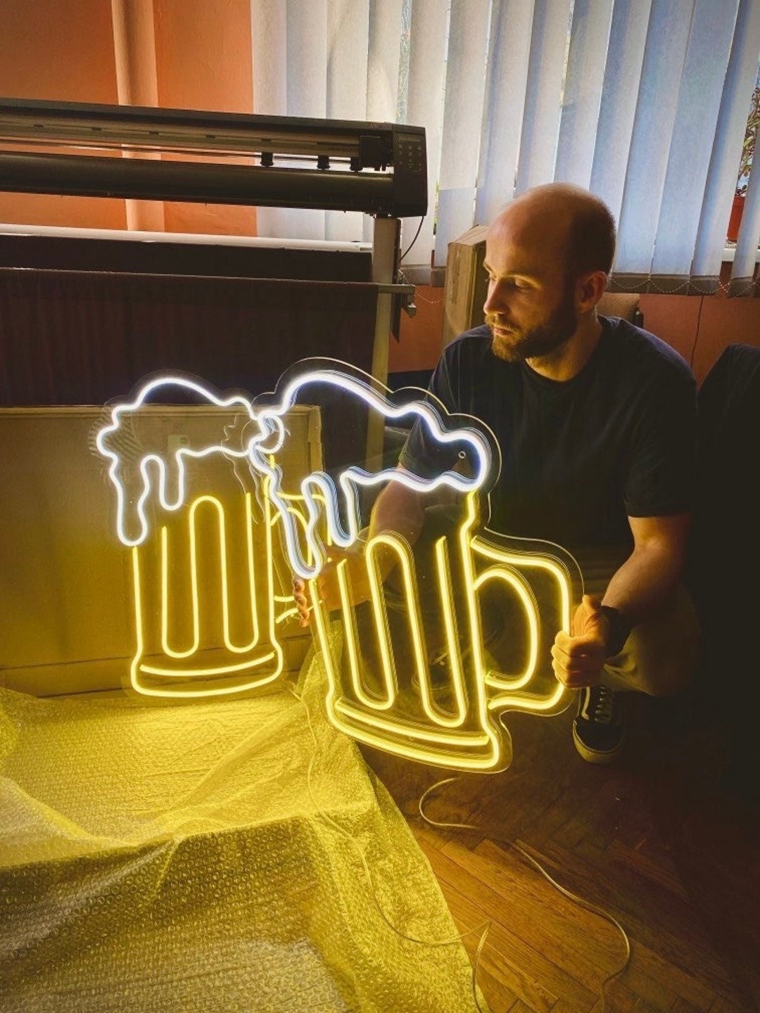 Beer Mug LED Neon Sign, Bar, Pub, Man Cave Decor, Beer Lover Gift ...