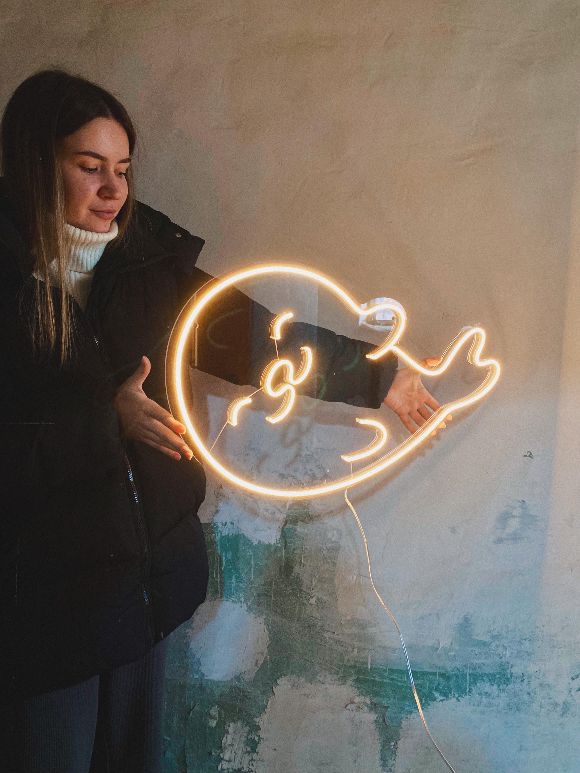 Cute Seal LED Neon Sign | Manatee Art | Nautical Sign - Choose Your ...