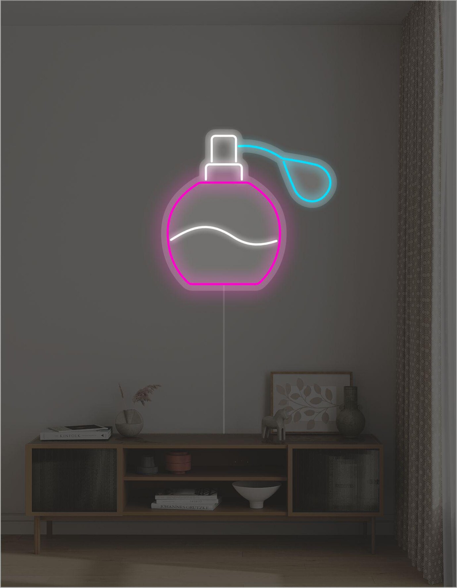 Neon Perfume Bottle Light Sign for Modern Home Decor | Aesthetic LED ...