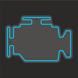 Check Engine LED Neon Sign Perfect Automotive Gift for Dad - Etsy