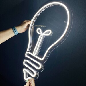 Light Bulb Led Neon Sign | Quirky Night Light Lamp for a Charming ...