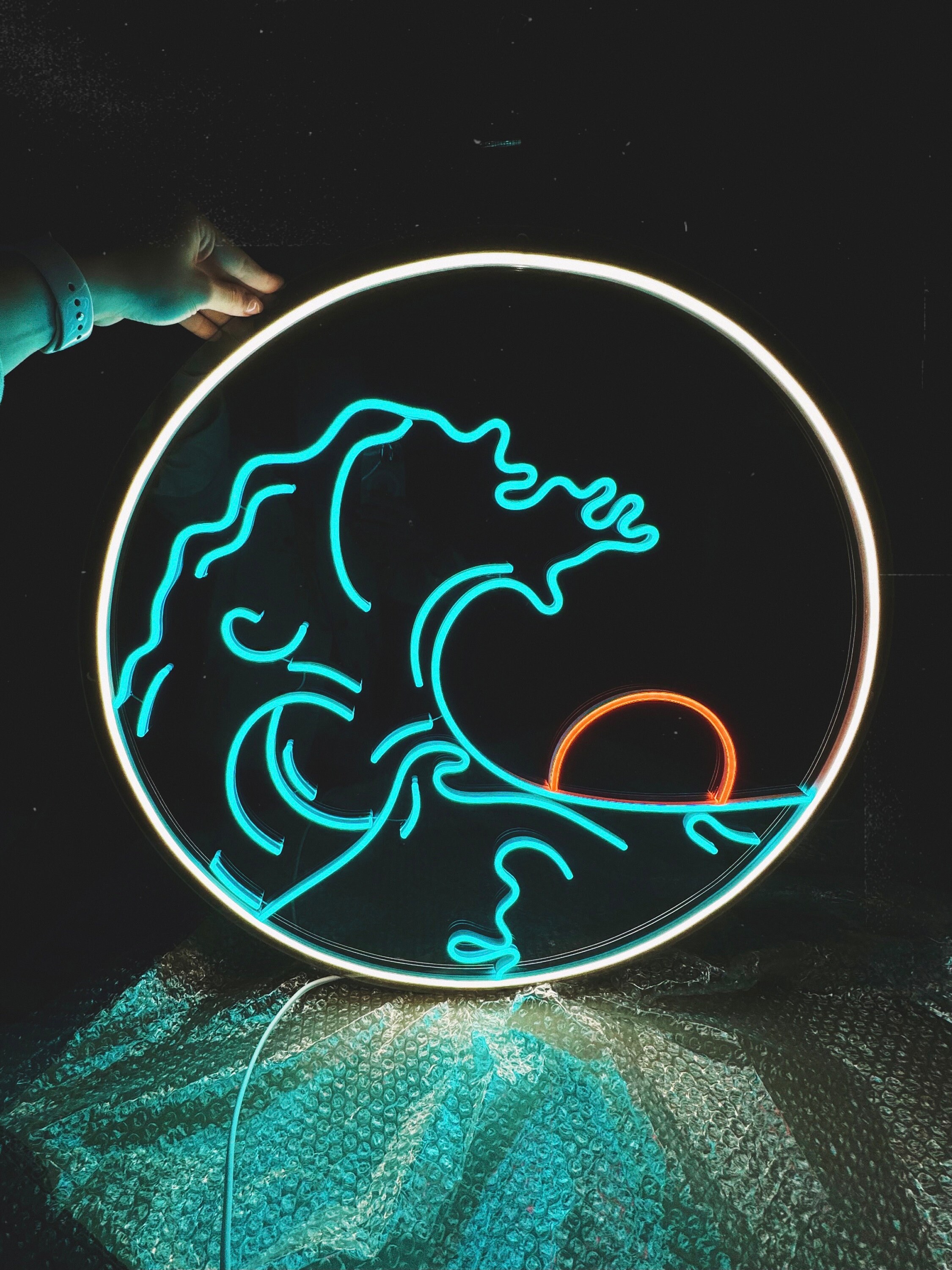 Sea Sunset Wave LED Neon Sign | Sea and Ocean Beach Decor | Sunrise and ...