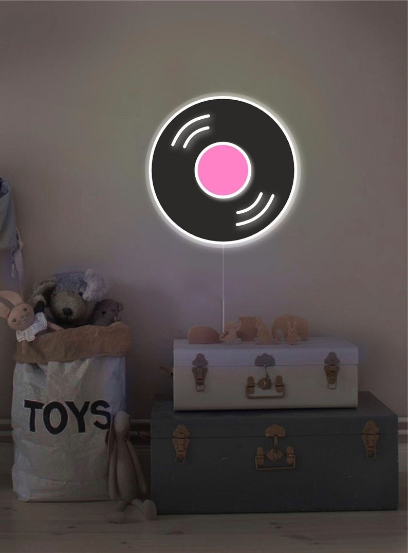Vinyl Record Led Neon Sign Music Wall Décor 90s Theme Party - Etsy