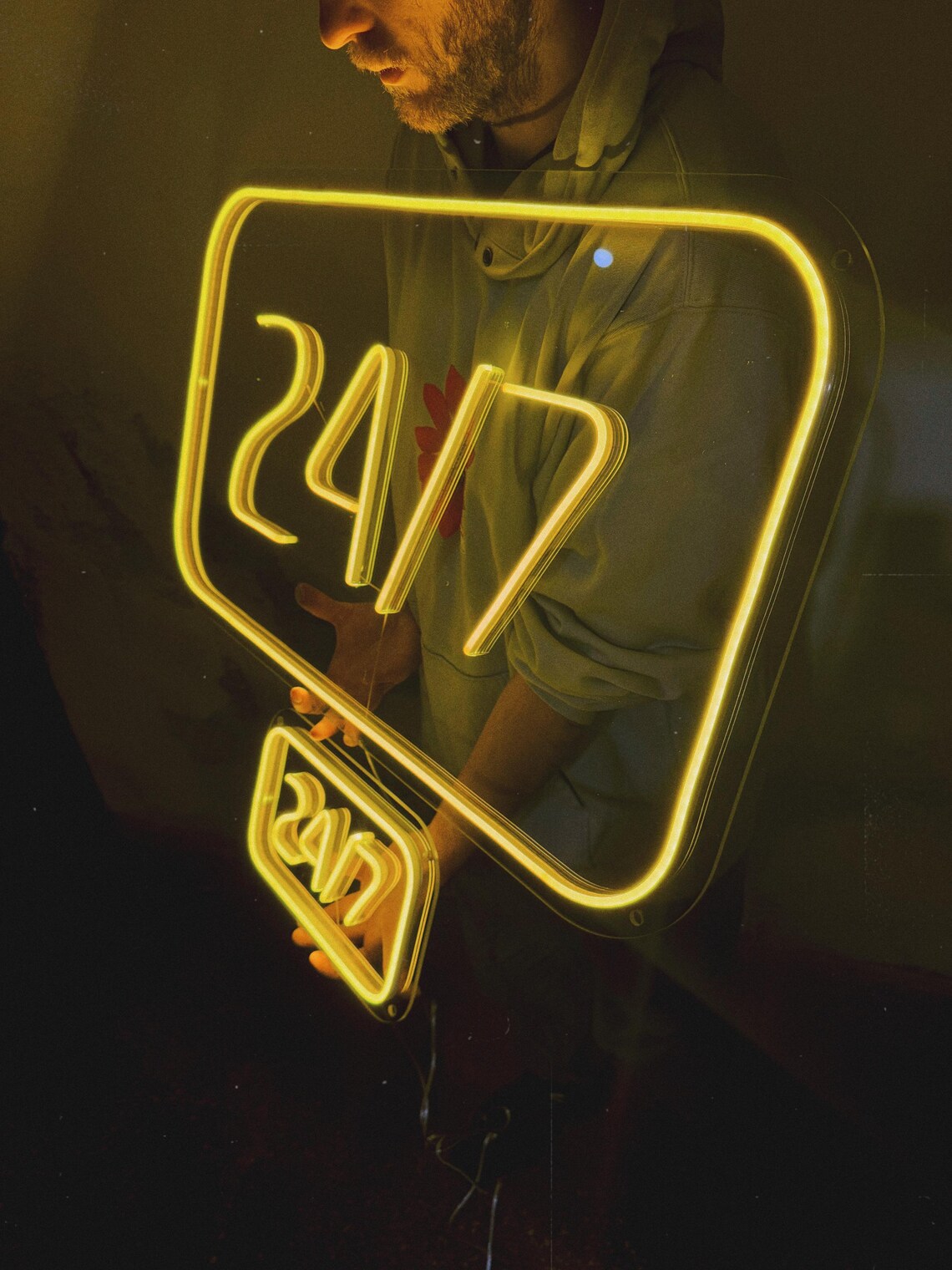 24/7 LED Neon Sign | Navigation Sign | Direction Light for Business ...