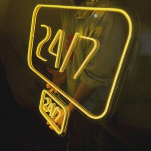 24/7 LED Neon Sign | Navigation Sign | Direction Light for Business ...
