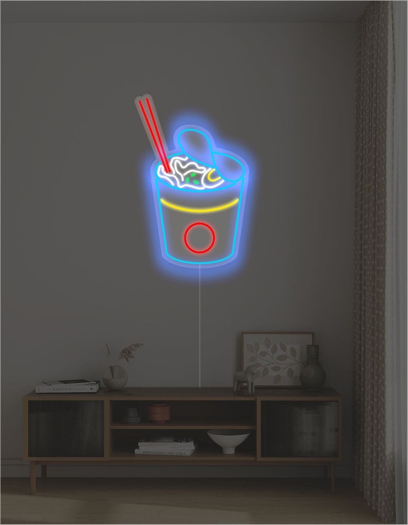Instant Cup Noodles LED Neon Sign | Ramen Noodles Sign | Japanese Food ...