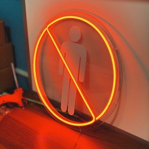 No Entry LED Neon Sign - Stylish Wall Decor for Business, Staff Only ...