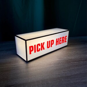 Pick up Here Sign | Table and Wall Light Box | Sign for Business | USB ...