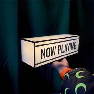 Now Playing Sign Table Light Box Table Decor Illuminated Recording Sign ...