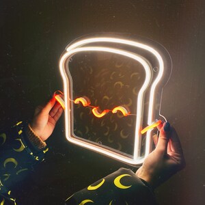 Cute Toast LED Neon Sign | Kawaii Breakfast Gift | Kids Room, Kitchen ...