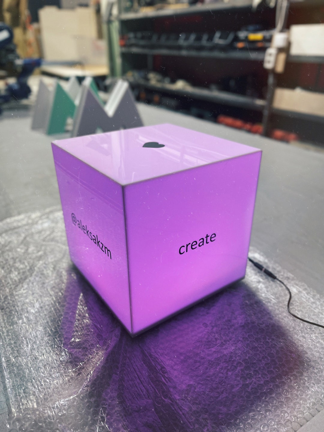 RGB Light Cube Lamp | Custom Advertising Table Light Box | Night Light ...