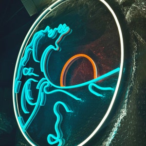 Sea Sunset Wave LED Neon Sign | Sea and Ocean Beach Decor | Sunrise and ...
