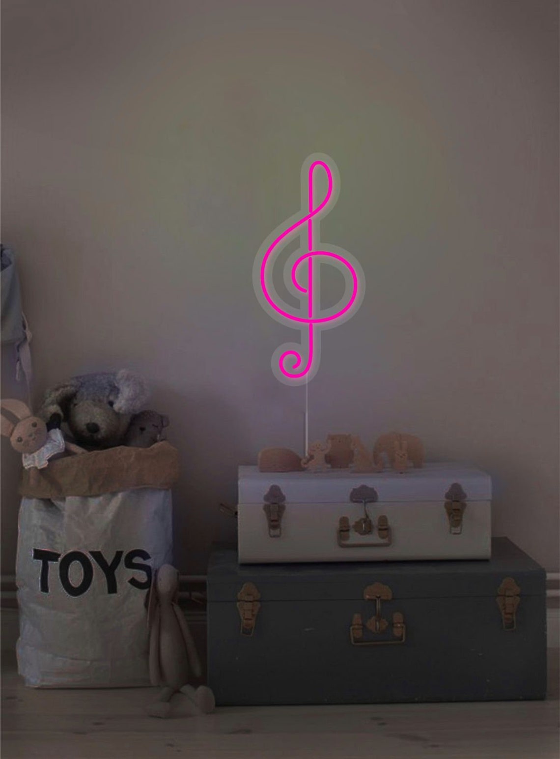 Treble Clef LED Neon Sign Musical Note Wall Decor Choose - Etsy