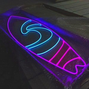 Surfboard Waves LED Neon Sign | Gift for Surfer Girl | Surf Nursery ...