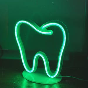 Dazzling Tooth LED Neon Sign | Dental Office Decor | Unique Gifts for ...