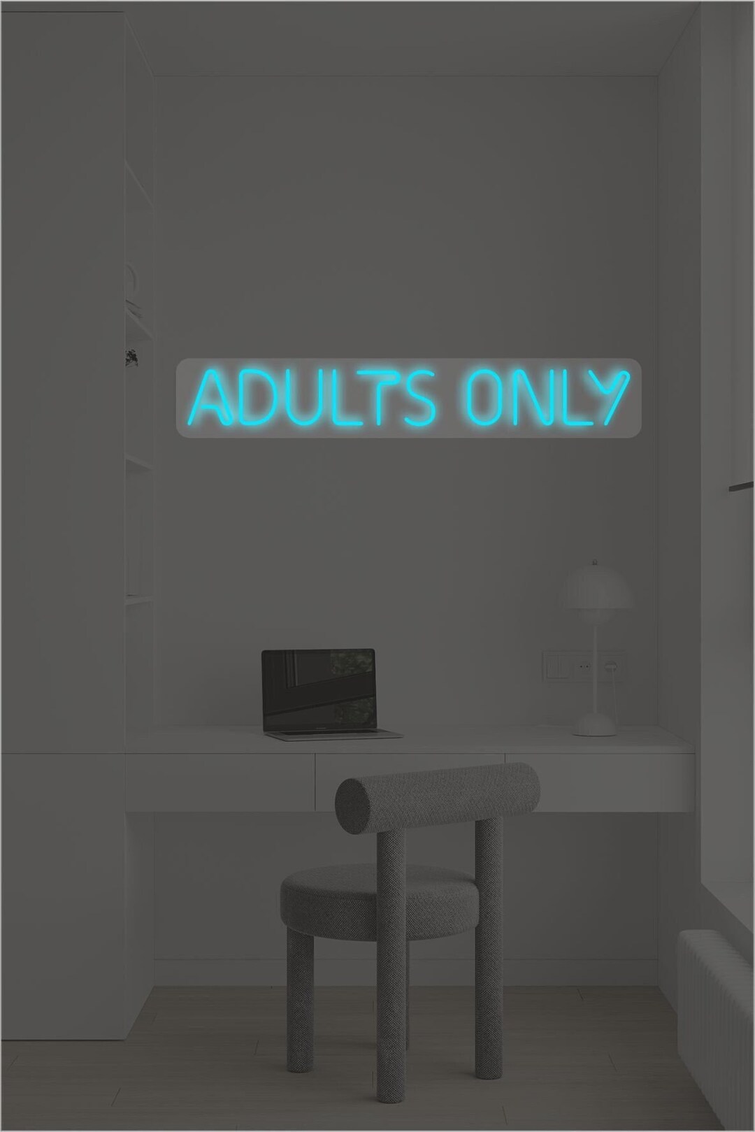 Adults Only LED Neon Sign | 18+ Icon Decor for Bar | Navigation Wall ...