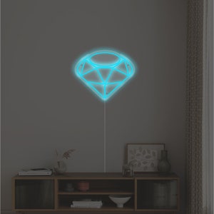 Diamond LED Neon Sign | Minimalistic Geometric Decor - Choose Your ...