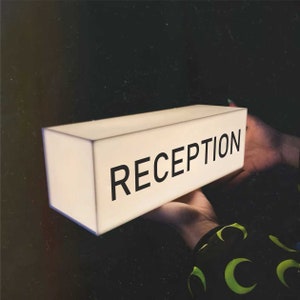 Reception Sign | Table and Wall Light Box | Sign for Business | USB ...