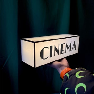 Acrylic Cinema Light Box Small Table Lamp for Movie Night Decor USB ...