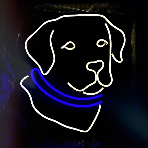 Wall Décor size and control your brightness! Dog Labrador LED Neon sign ...