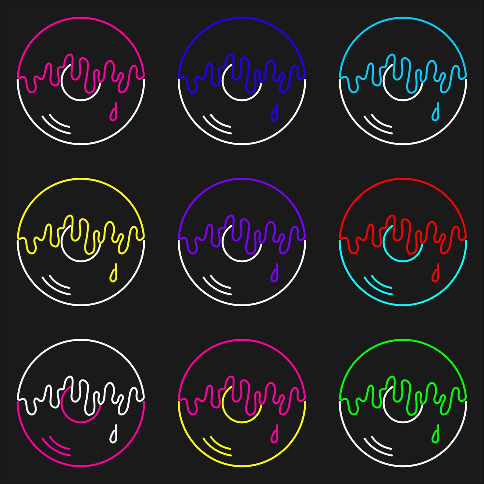 Melting Vinyl Record Led Neon Sign Music Wall Décor Choose - Etsy