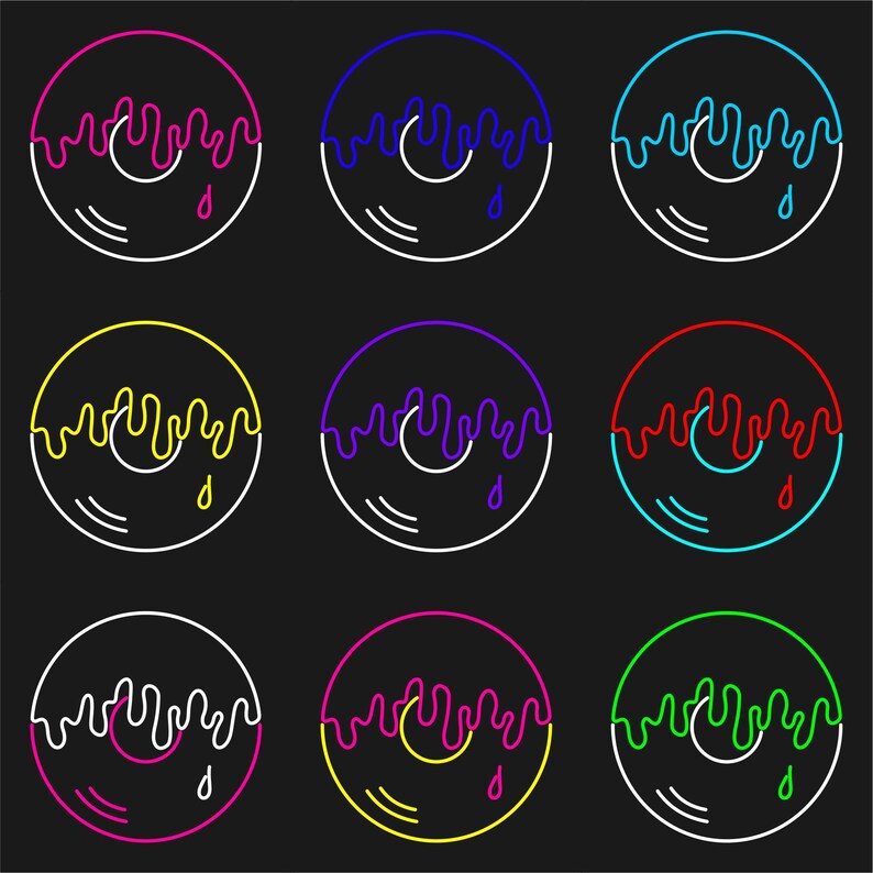 Melting Vinyl Record Led Neon Sign Music Wall Décor Choose - Etsy