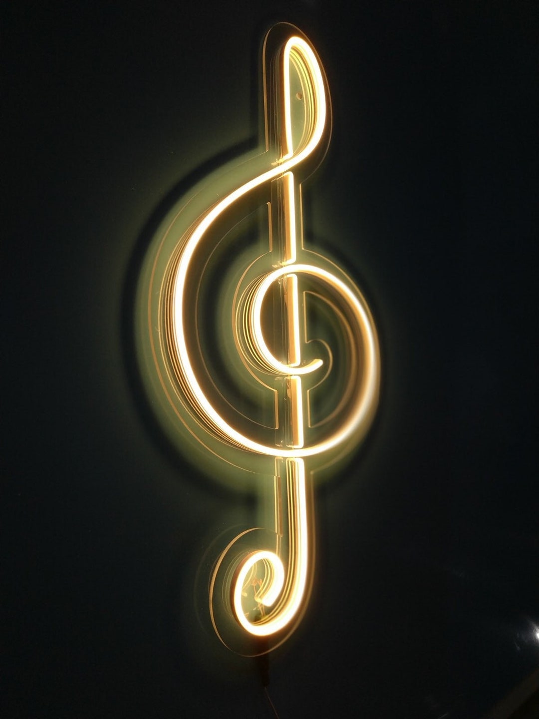 Treble Clef LED Neon Sign | Musical Note Wall Decor - Choose Your Color ...