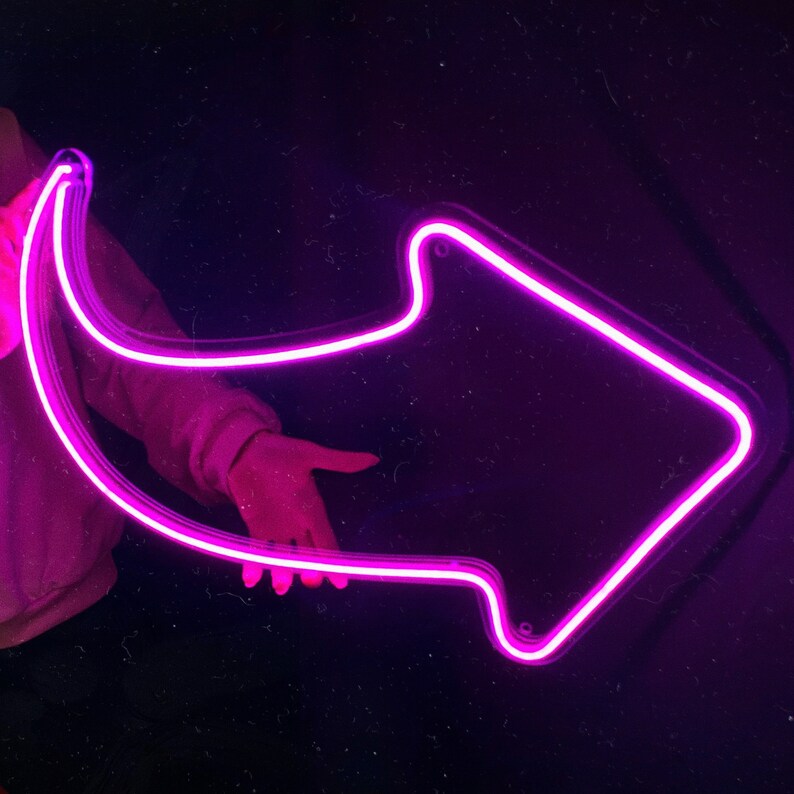 Direction Arrow LED Neon Sign Navigation Arrow Wall Decor for - Etsy