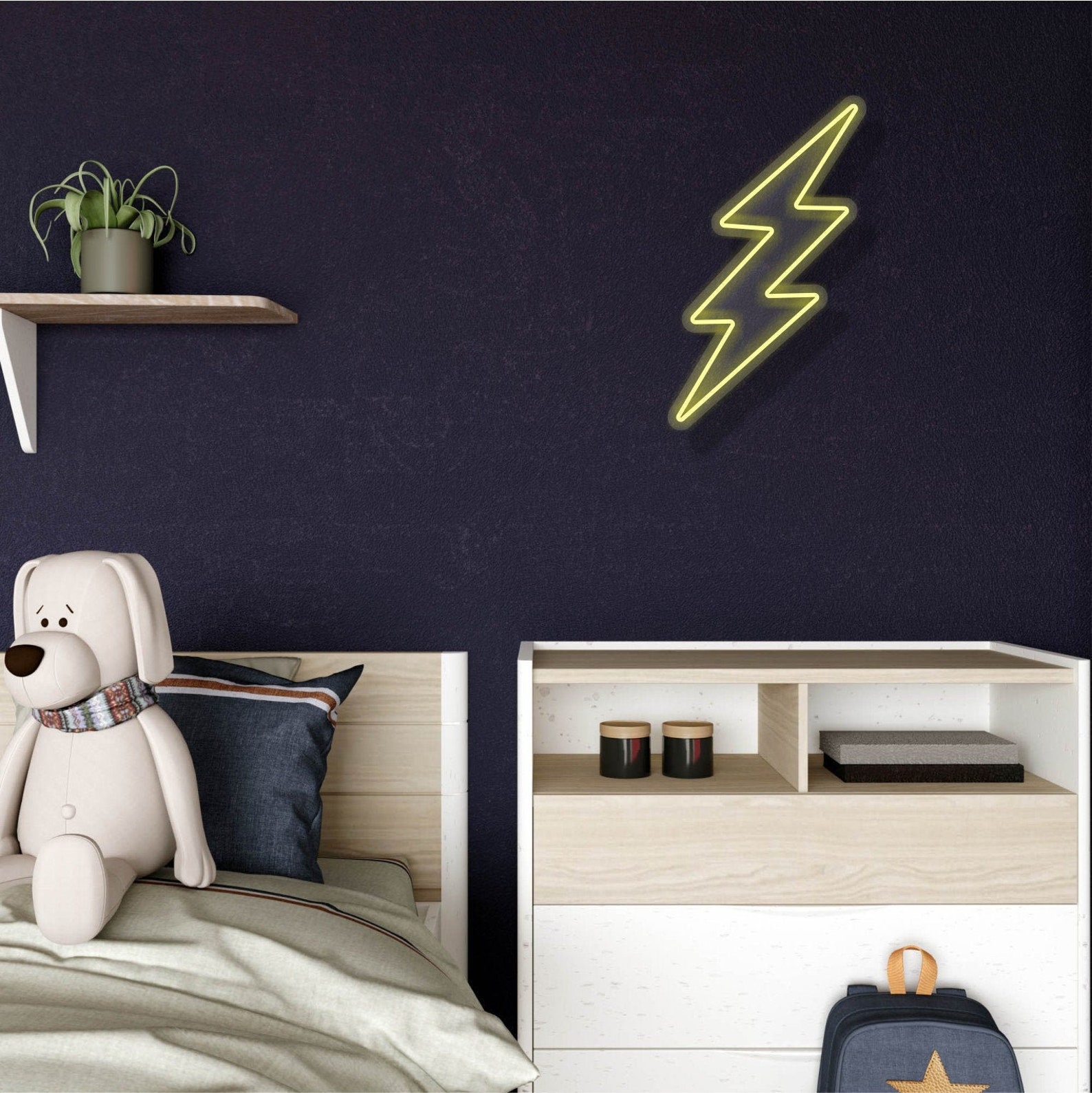 Lightning Bolt LED Neon Sign Kids Night Light Thunder Bolt - Etsy