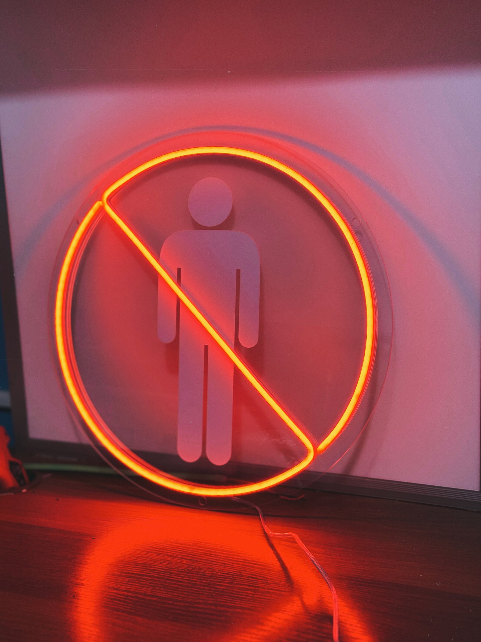 No Entry LED Neon Sign - Stylish Wall Decor for Business, Staff Only ...