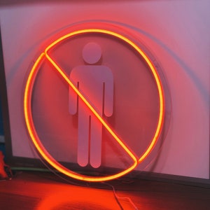 No Entry LED Neon Sign - Stylish Wall Decor for Business, Staff Only ...
