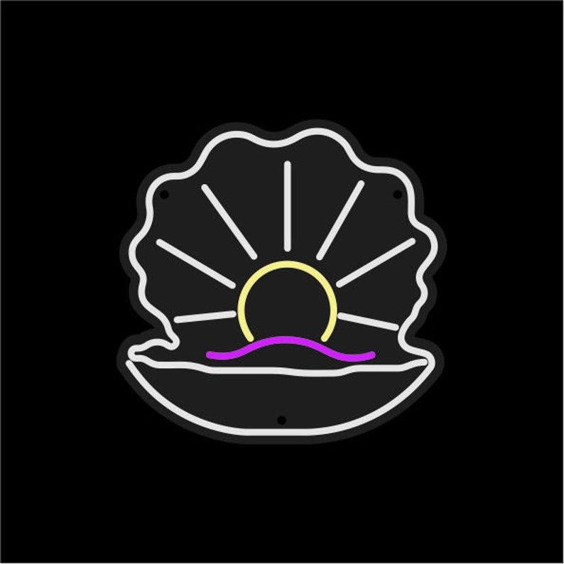 Pearl in the See Shell LED Neon Sign Nautical Sign Choose - Etsy