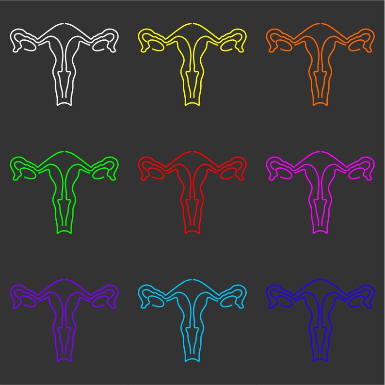 Uterus LED Neon Sign, Feminist Wall Decor - Choose Your Color, Size and ...