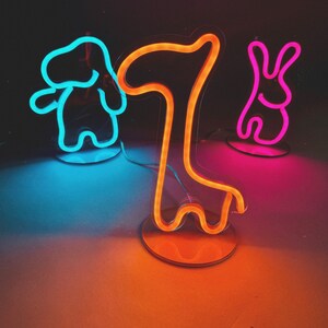 Cute Hippopotamus LED Neon Sign | Hippo Table Lamp, Bright Nursery ...