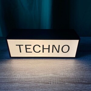 Techno Sign | Small Table and Wall Lamp | USB Powered Light Sign - Etsy