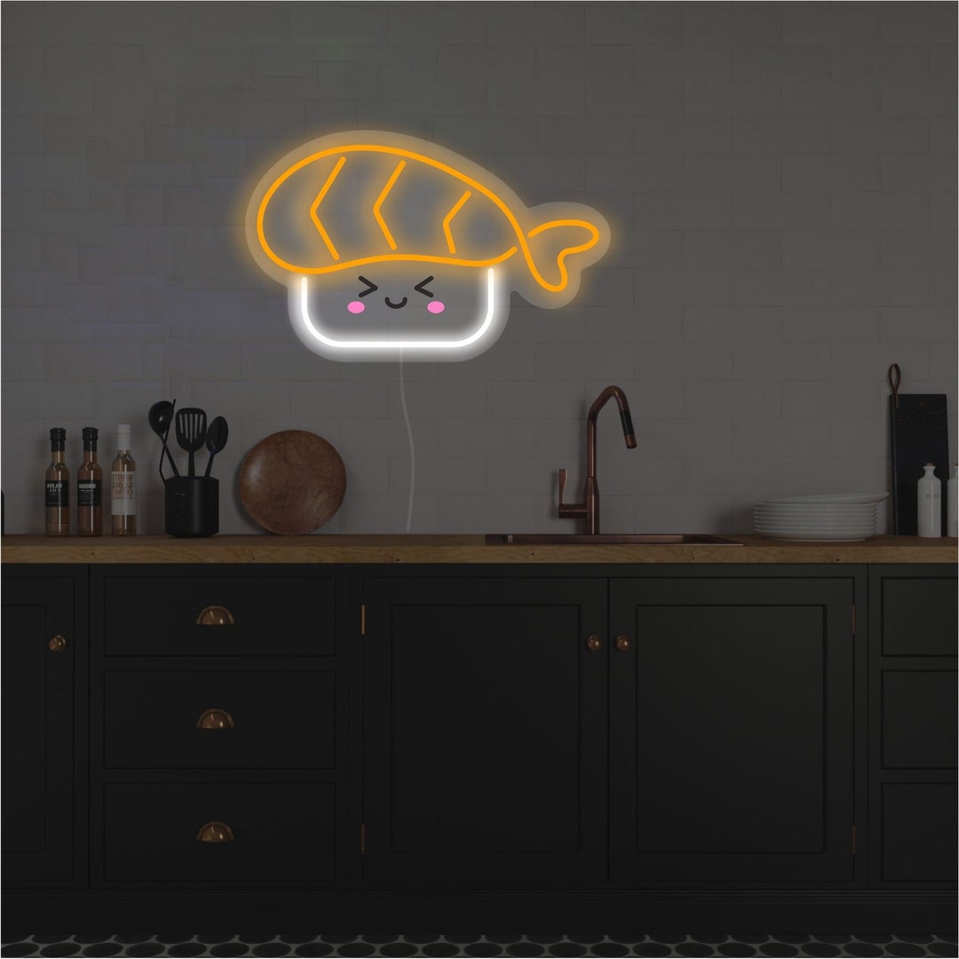 Cute Sushi LED Neon Sign Kawaii Aesthetic Room Decor Asian japanese ...