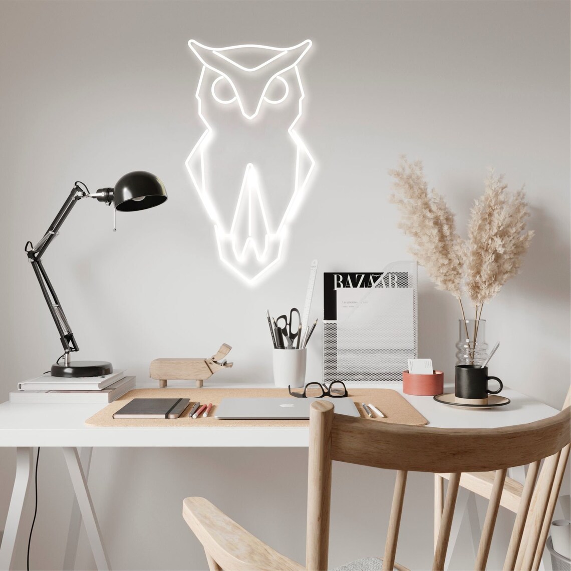 Owl LED Neon Sign Origami Wall Art Jungle Nursery Decor - Etsy