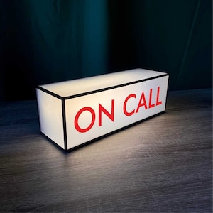 On Call Sign | Table and Wall Light Box | Do Not Disturb Light up Sign ...