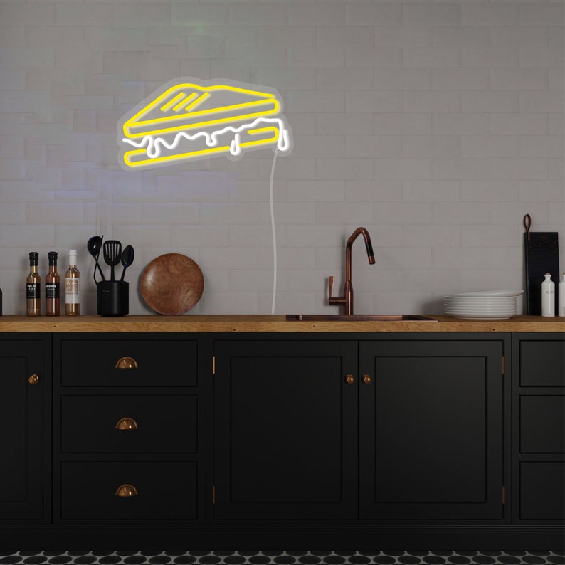 Sandwich LED Neon Sign | Fun Kitchen Wall Art & Decor for Restaurants ...